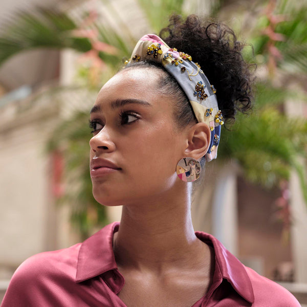 THE MET X LELE KLEE BLACK COLUMNS IN A LANDSCAPE BUTTON EARRINGS - Lele ...