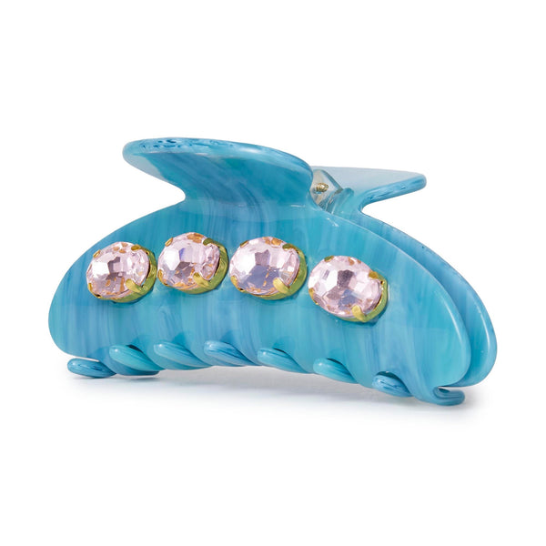 AZURE LARGE CRYSTAL CLAW CLIP - Lele Sadoughi