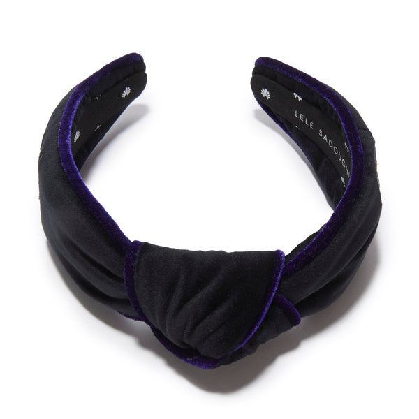 BALTIMORE RAVENS LELE SADOUGHI X NFL JET EMBROIDERED KNOTTED HEADBAND ...