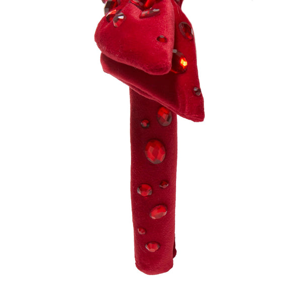 CRIMSON RED EXCLUSIVE SLIM HOLLY CRYSTAL HEADBAND - Lele Sadoughi