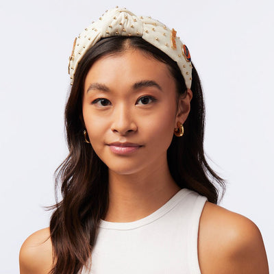 HOUSTON ROCKETS LELE SADOUGHI / NBA RED EMBELLISHED KNOTTED HEADBAND ...