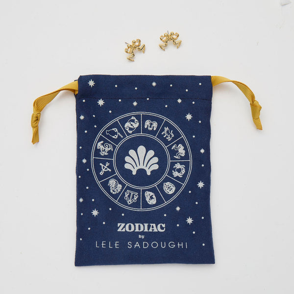 GOLD TAURUS ZODIAC NECKLACE - Lele Sadoughi