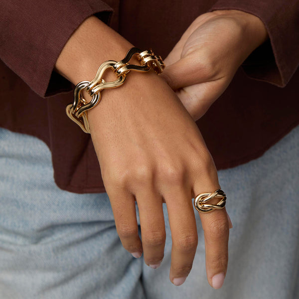 GOLD KNOTTED RING - Lele Sadoughi