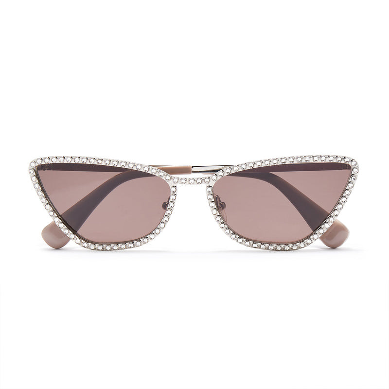 CRYSTAL DOLLY CAT EYE SUNGLASSES - Lele Sadoughi