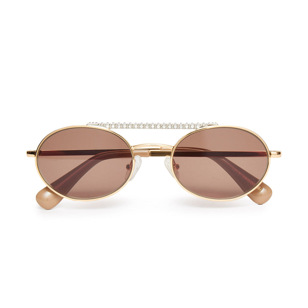 GOLD DOLLY GOLDEN FRAME SUNGLASSES - Lele Sadoughi