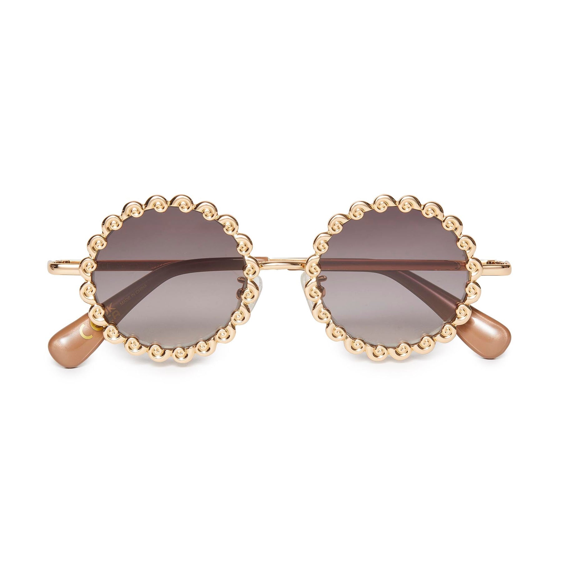 GOLD DOLLY GOLDEN FRAME SUNGLASSES - Lele Sadoughi