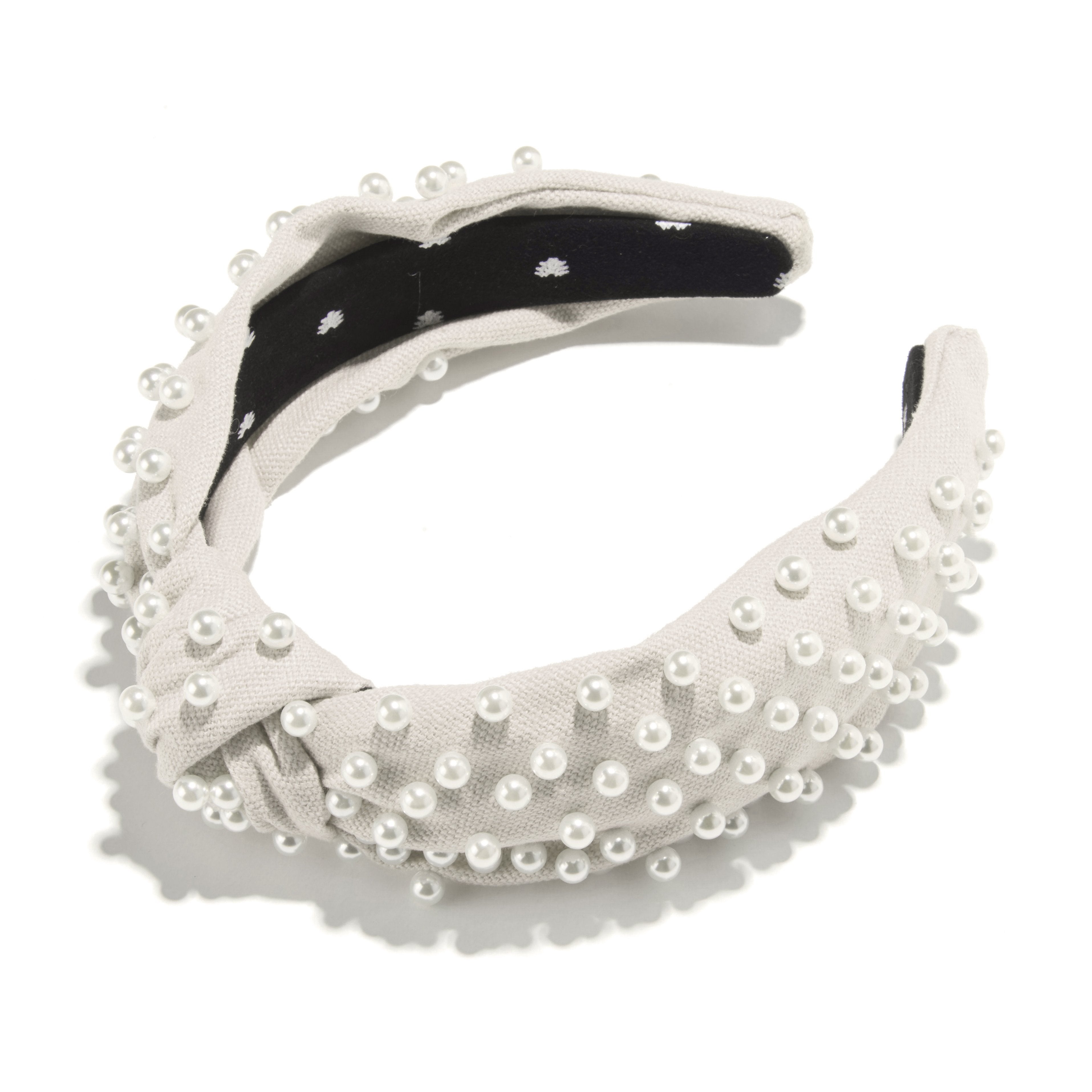 SILVER METALLIC CONFETTI KNOTTED HEADBAND - Lele Sadoughi